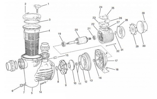 Lock till pumphus Optima poolpump - Spaparts Nordic AB